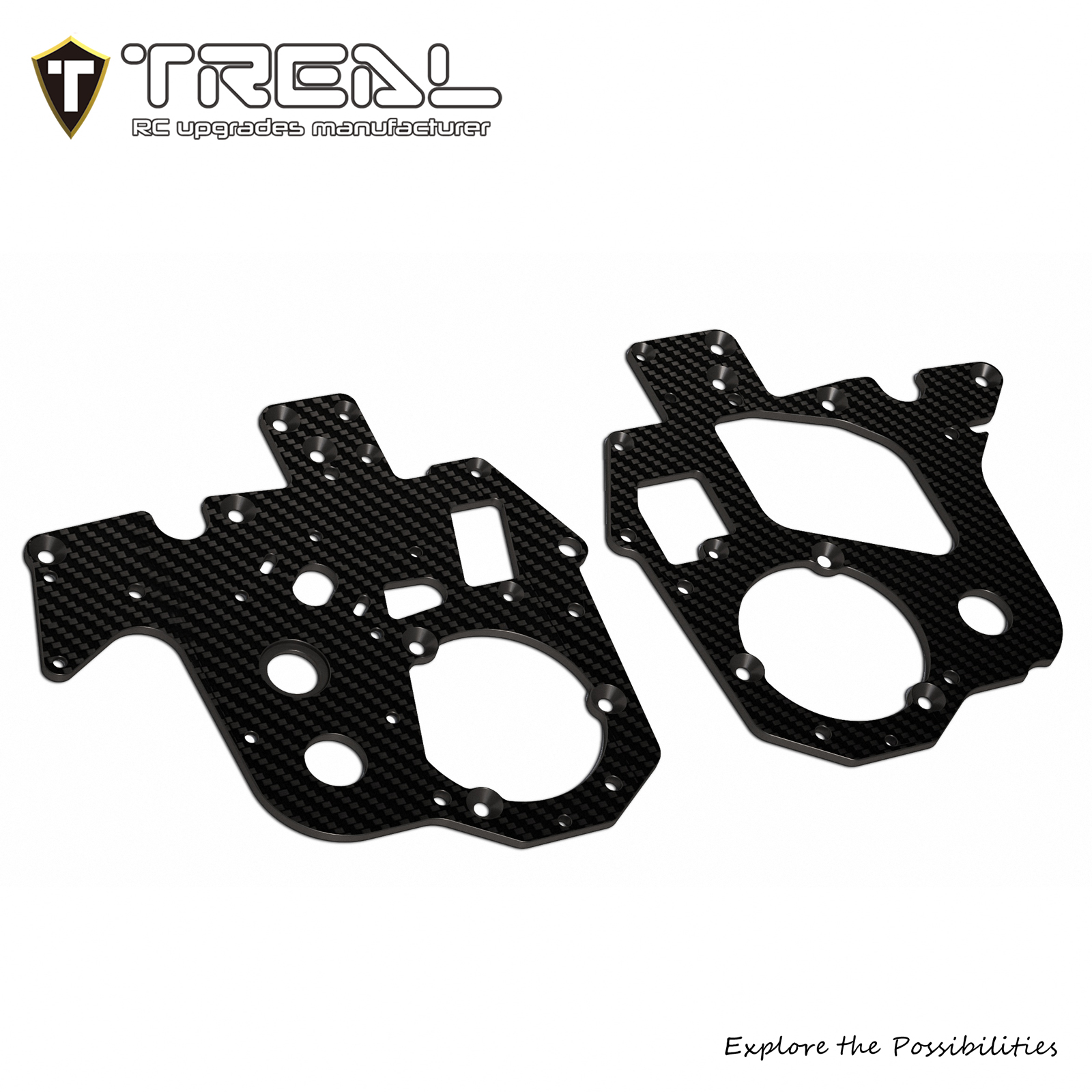 TREAL Promoto-MX Chassis Plate Set Carbon Fiber Side Plate Upgrades for ...