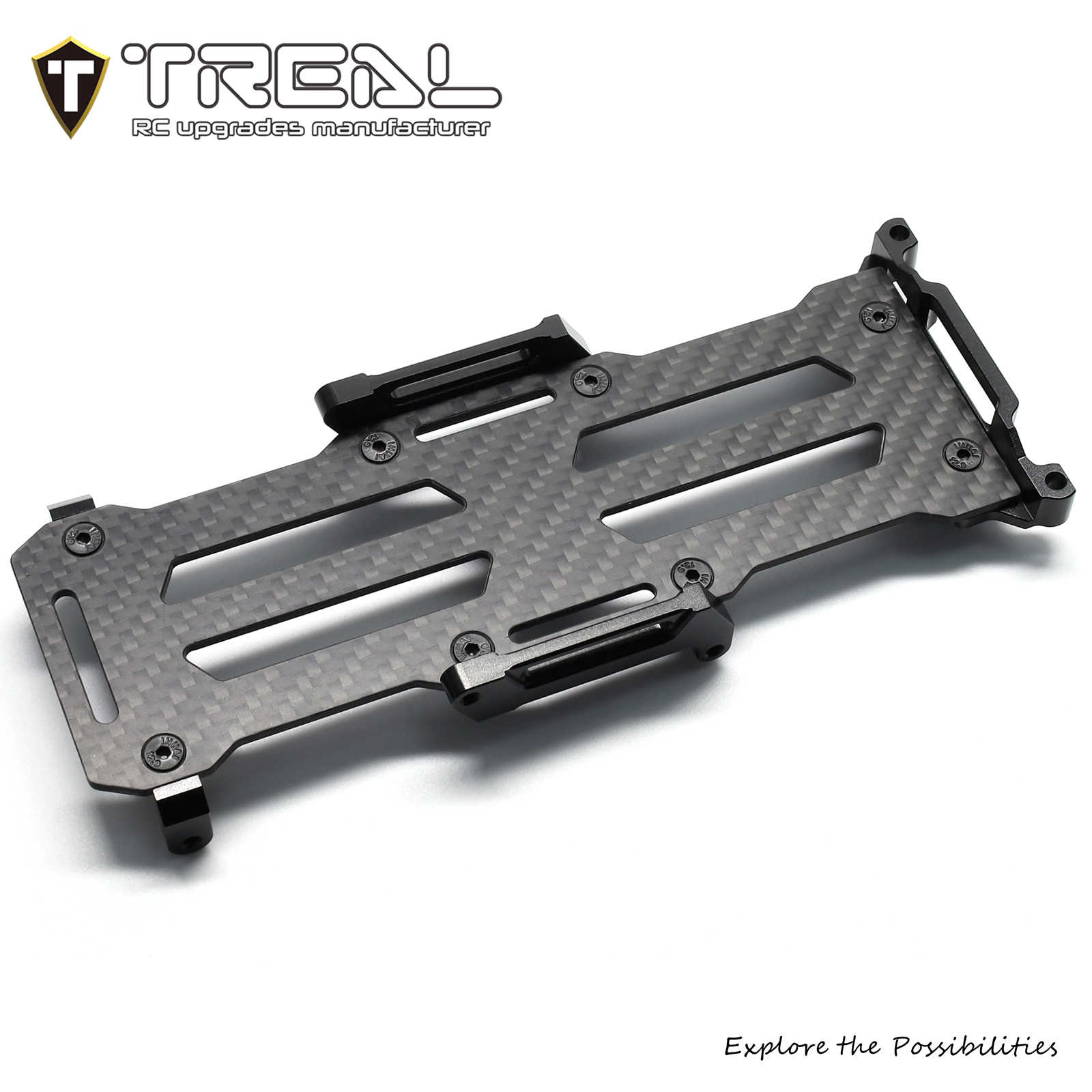 TREAL Carbon Fiber/Aluminum 7075 BatteryTray LCG Mount for 1/8 Losi LMT ...