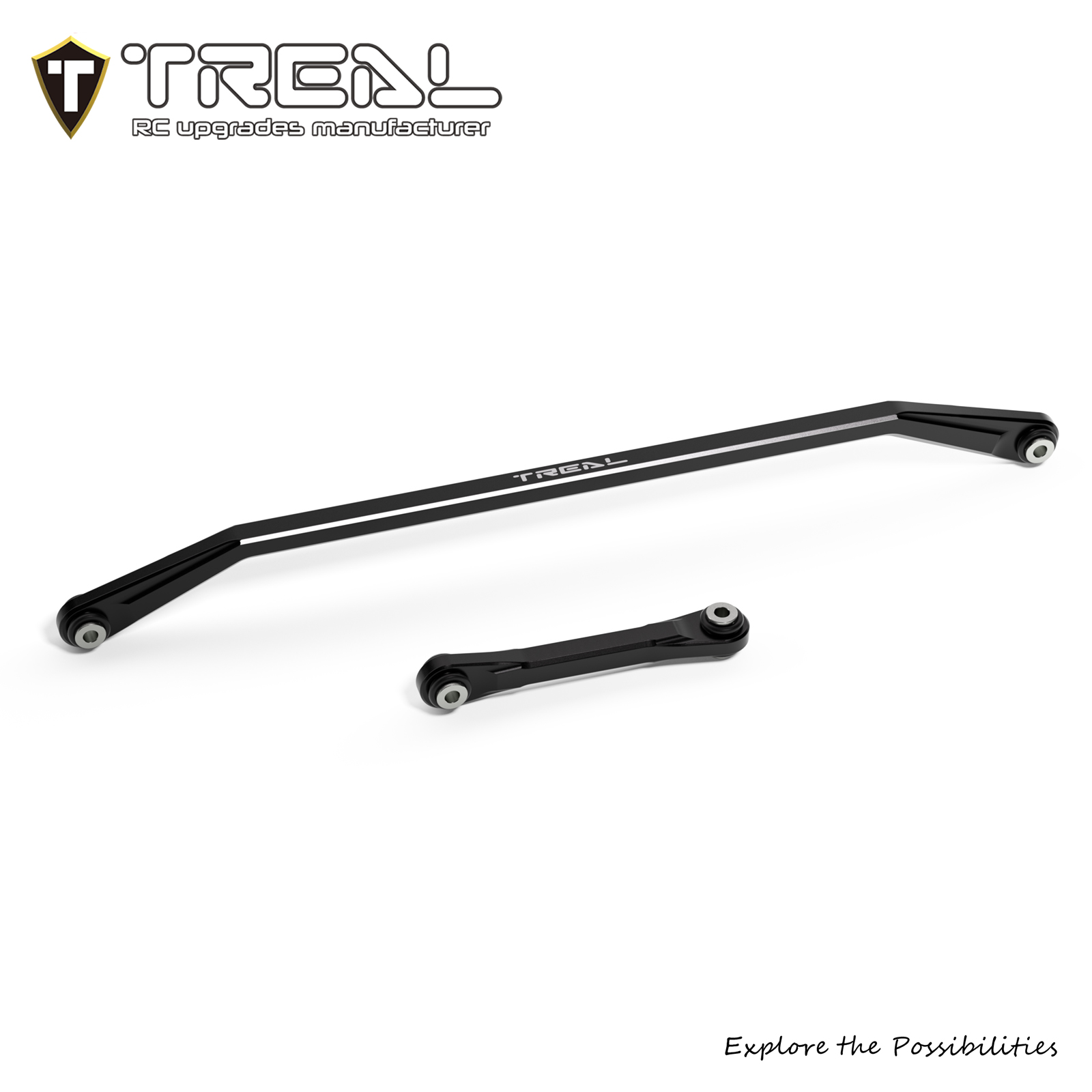 TREAL Aluminum 7075 Front Steering Linkages Set Rod Links for Axial 1/8 ...